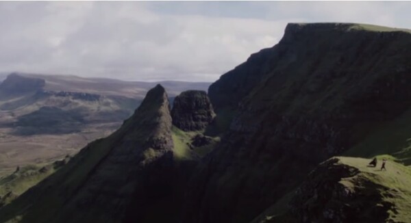 Highlander at Quiraing lookout - filming location
